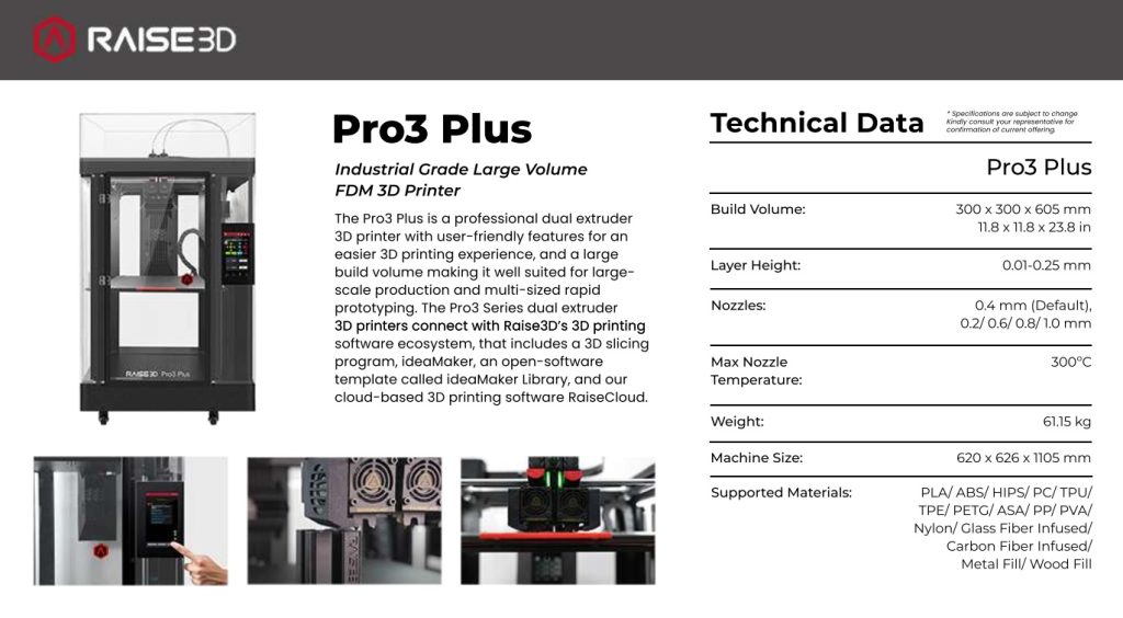 Raise3D Pro3 Plus – 3D Layers